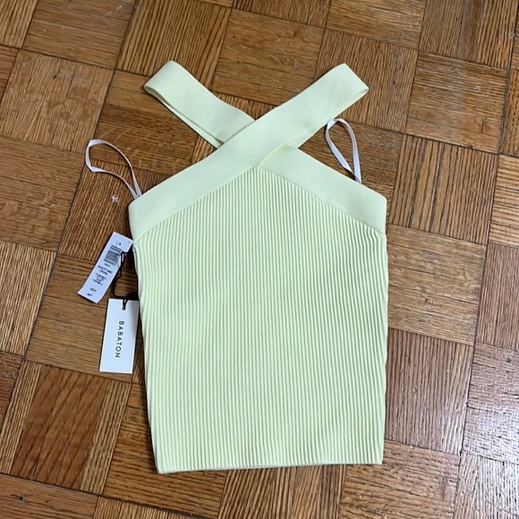 Aritzia | Tops | New With Tags Aritzia Babaton Sculpt Knit Cross Top ...